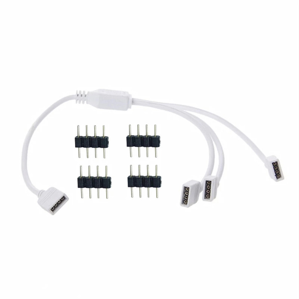 SAINTY 4pin White for 5050 3528 Female Connector LED Strip Adapter 4Pin ...