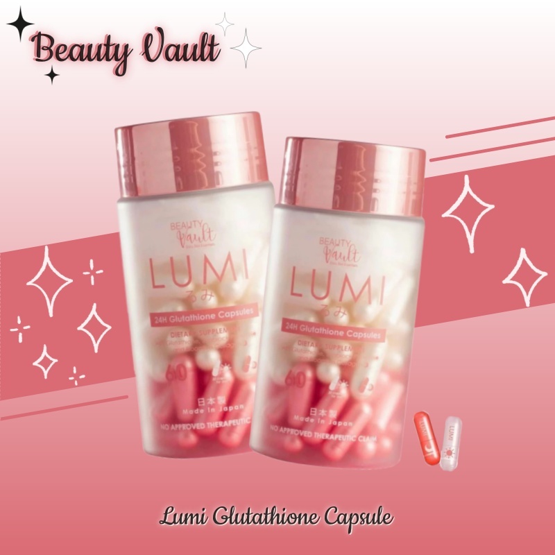 LUMI 24H GLUTATHIONE 60 CAPSULES / Tablets Whitening Skin Protection & Increase Body Collagen ...