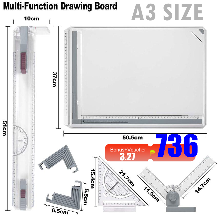 Great-King Portable A3/A2 Drawing Board Draft Painting Board with ...