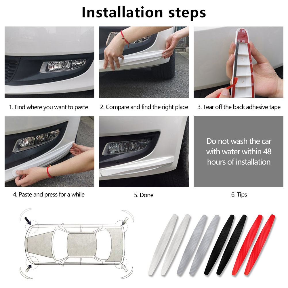 Anti Car Bumper Guard Strip Car Sticker Door Edge Guards Trim Molding ...