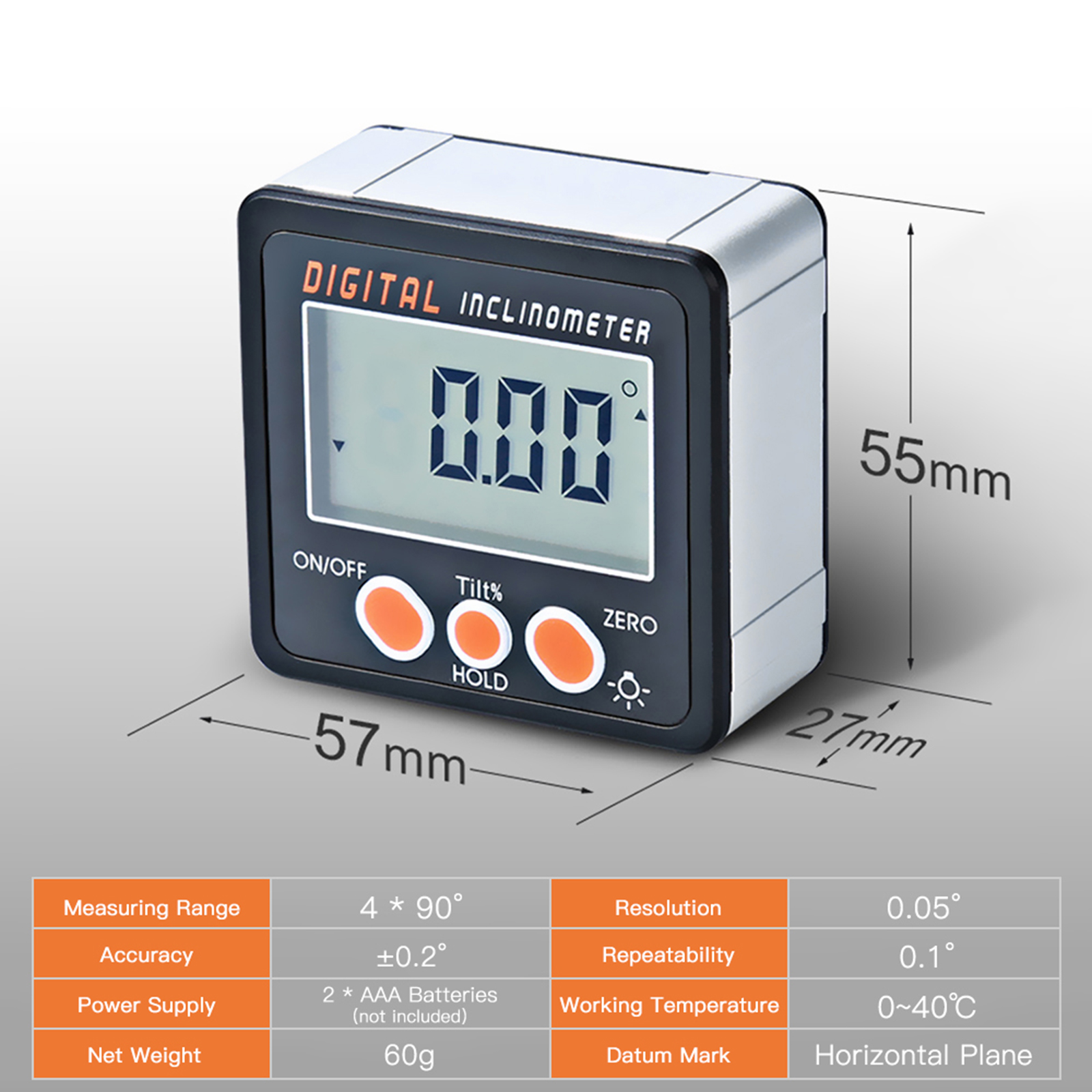 【Top-Rated Product】Electronic Protractor Digital Inclinometer 0-360 ...