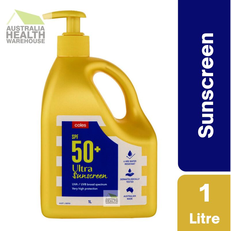 Expiry 12 2026 Coles SPF 50 Ultra Sunscreen Pump 1 Litre Lazada Singapore