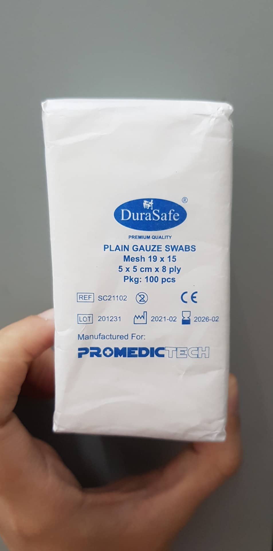 Durasafe Plain Gauze Swabs 100 pcs (5cm x 5cm) | Lazada