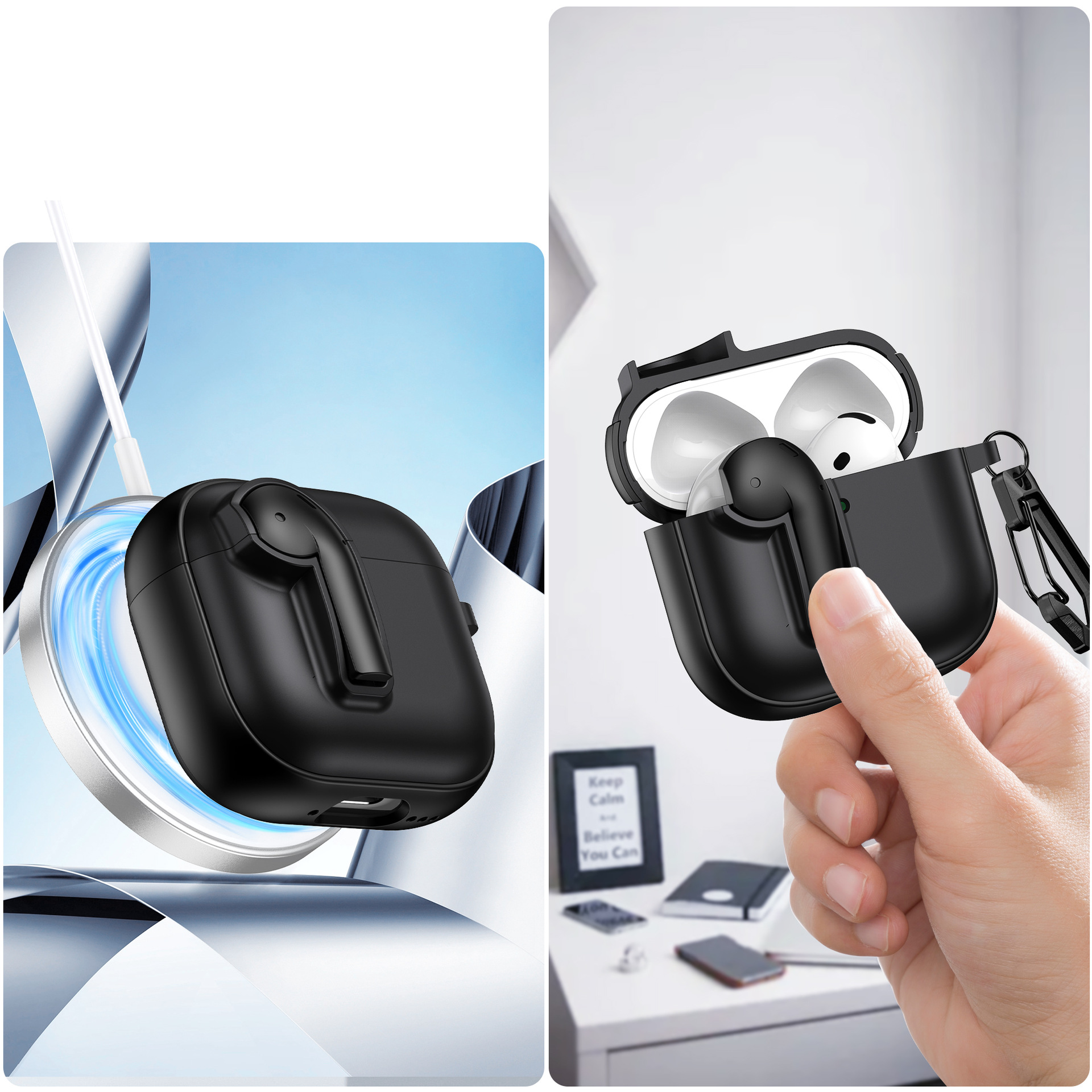 Airpods Pro 2 Case,Secure Lock Case with Cleaner kit, Earpods Case ...