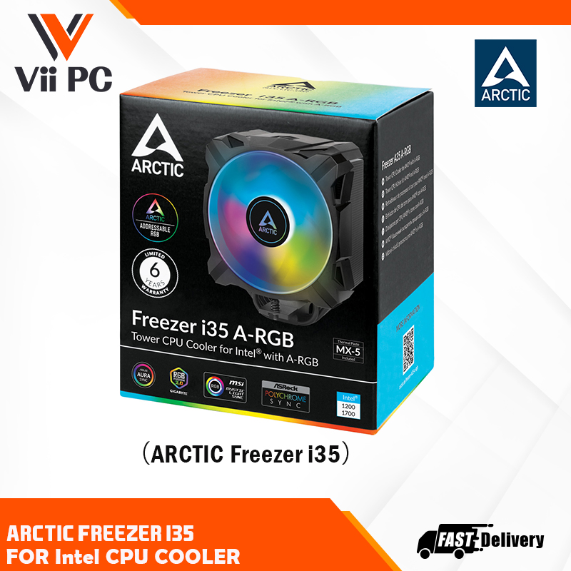 ARCTIC Freezer i35 a35 ARGB - Single Tower CPU Cooler with ARGB, Intel ...