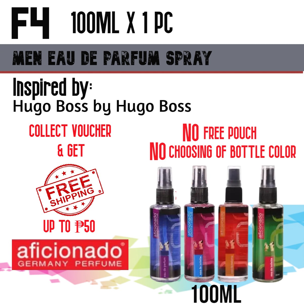 [JLV] Aficionado F4 100ml Men EDP Perfume Spray | Lazada PH