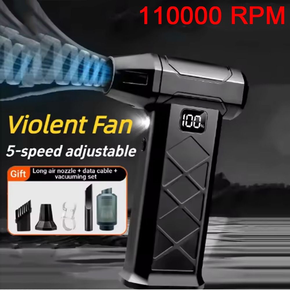 Multipurpose 110000 RPM Powerful Dust Blower Digital Display Brushless ...