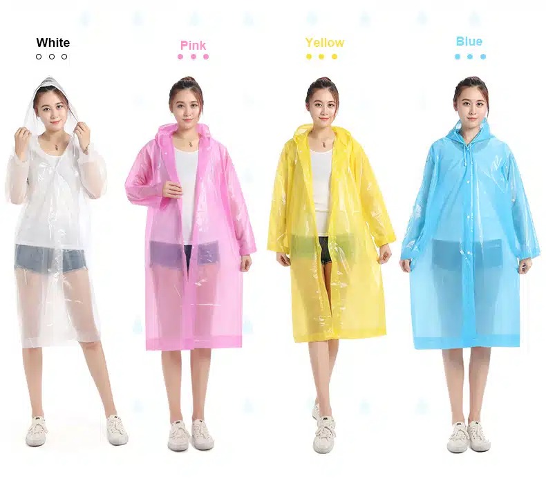 Lightweight Unisex Raincoat Men and Women Transparent | Daraz.lk