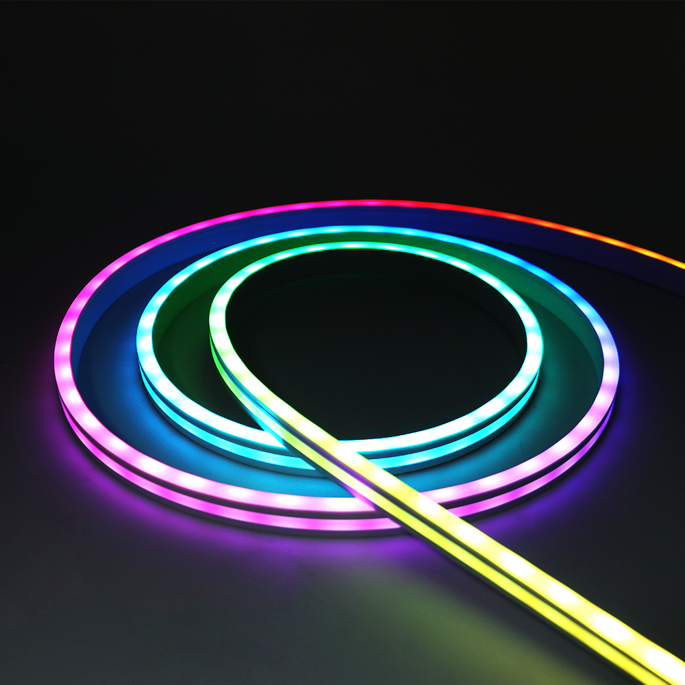 5V WS2812B RGB LED Neon Strip Addressable Flexible Silicone Pixel Lamp ...