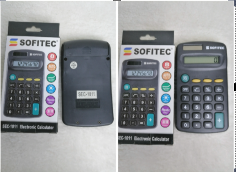 SOFITEC Electronic Calculator 8 to 12 Digits Solar and Battery Power ...