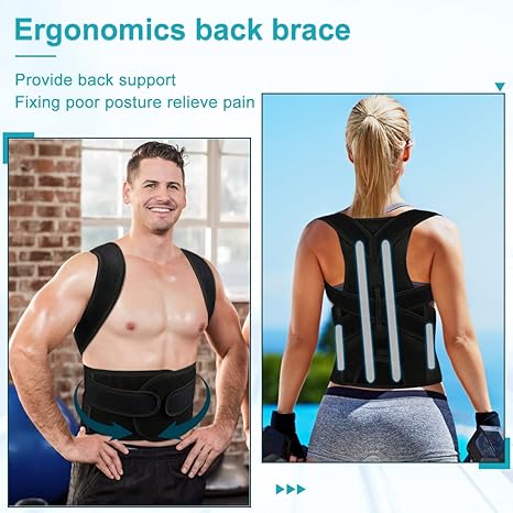 Back Posture Corrector Belt And Poster Correction Shoulder Support ...