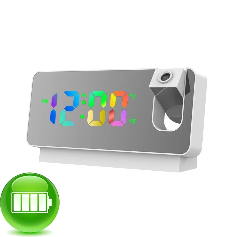 Projection Alarm Clock For Bedroom LED Digital Clock Projection On ...
