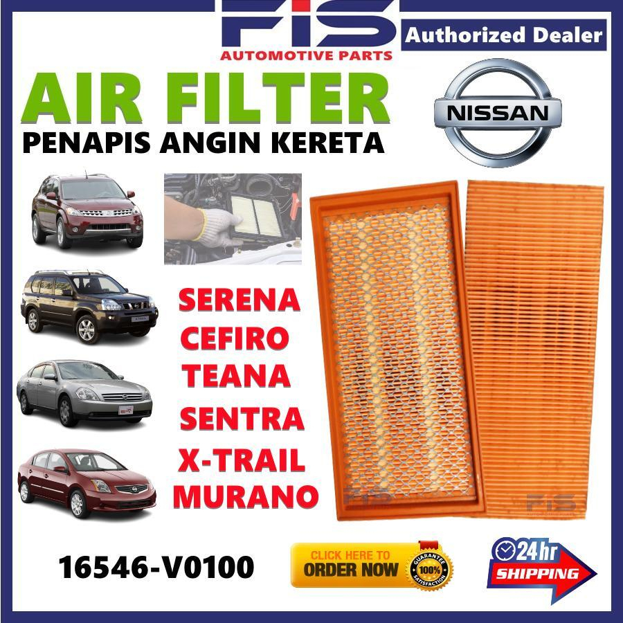 FIS Air Filter Nissan Serena Cefiro Teana Sentra X-Trail Murano 16546 ...