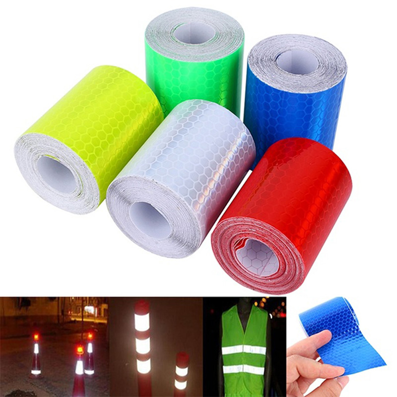 1m*5cm Car Truck Reflective Self-adhesive Safety Warning Tape Roll Film ...