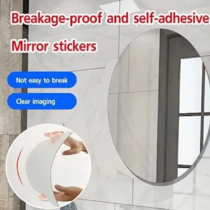 Mirror wall stickers, self-adhesive wall mirror stickers, flexible self ...