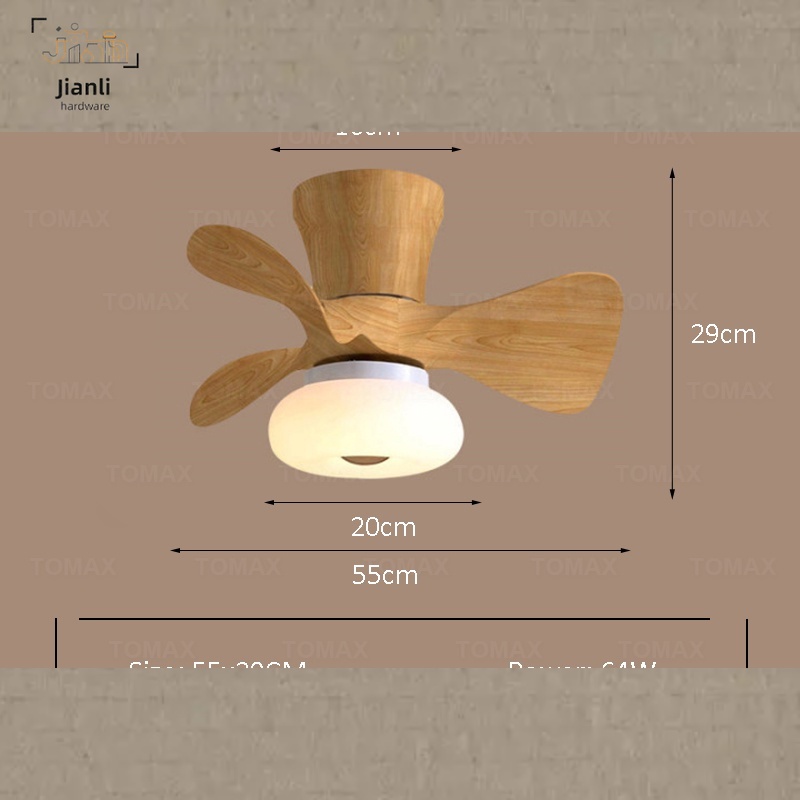 8 Color AvailableTOMAX 22 Inch Ceiling Fan With LED Light For Bedroom ...
