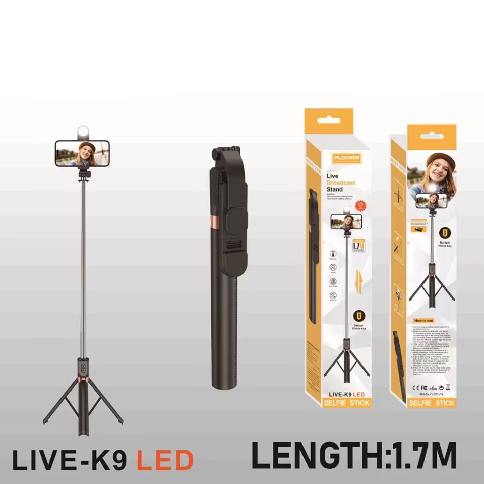 plokama live-k9 led selfie stick | Daraz.lk