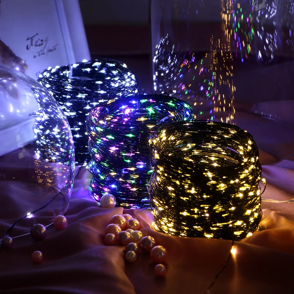 500/1000/2000LED Fairy String Lights Christmas Garland Outdoor Decor ...