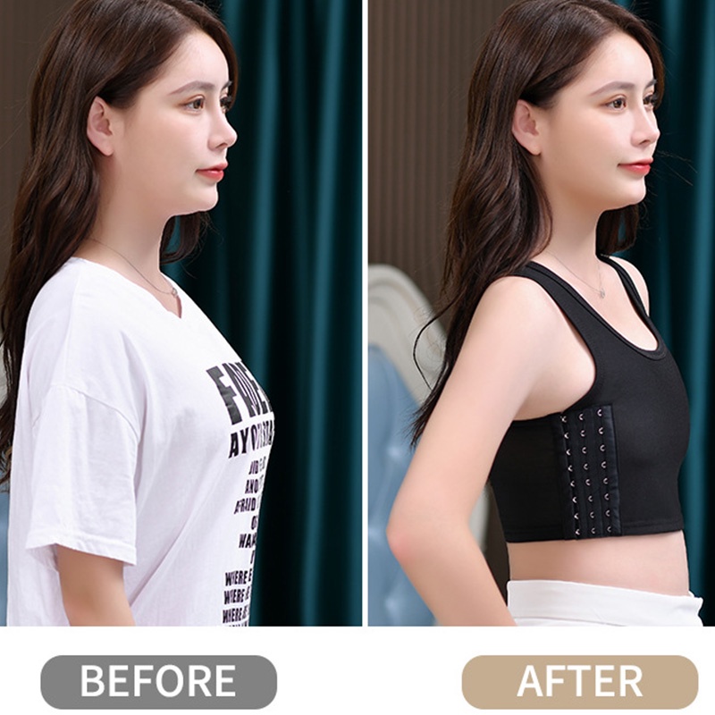 Women's Chest Binder Vest – Slimming Side Buckle Shaper, Sizes M-3XL ...