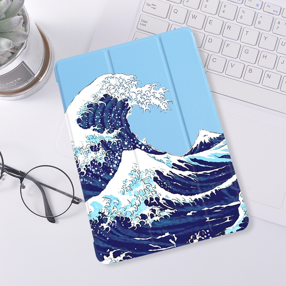 NEW 【7efc9af3】Sea Waves Art for ipad 10.2 8th Generation Case 7th 6th ...