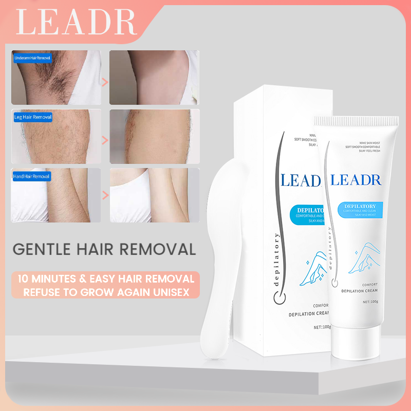 LEADR Painless Hair Removal Cream Underarms Leg Labial Hair Remover For ...