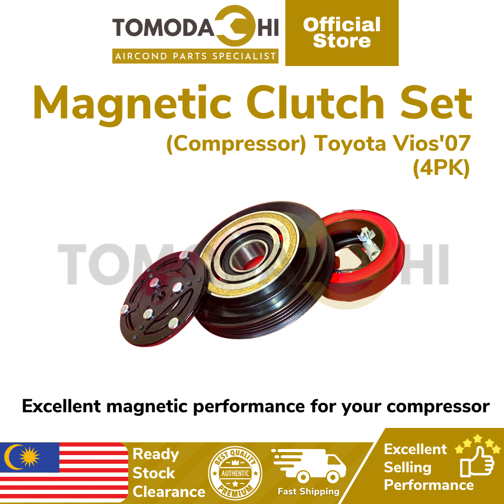 TOMODACHI Magnetic Clutch Compressor Vios (4PK) Toyota Vios'07 Magnetic ...