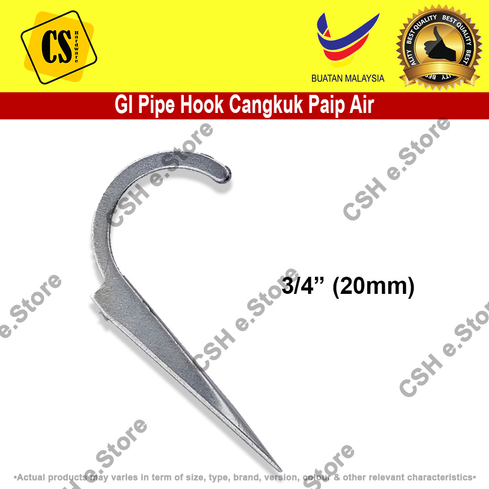 GI Pipe Hook Pipe Clip 15mm (1/2") / 20mm (3/4") / 25mm (1") Pemegang ...