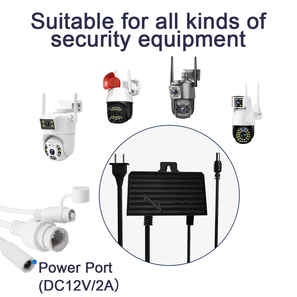 Camera Power DC12V2A Adapter Camera Power Waterproof High Temperature ...