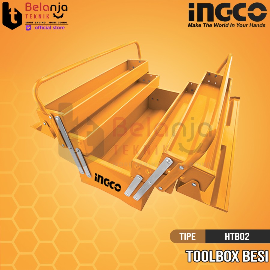 Ingco ToolBox Besi 3 Susun Tool Box Kotak Tempat Kunci Perkakas HTB02 ...