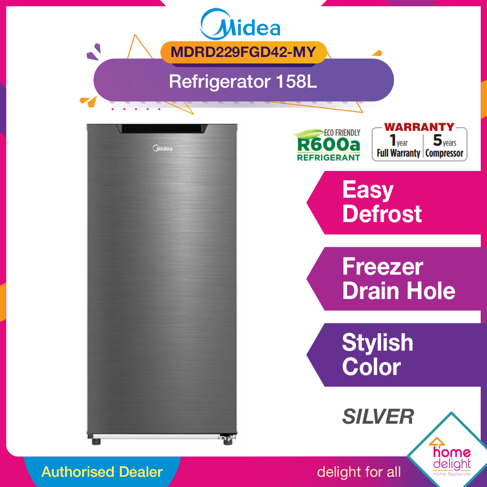 [NEW] Midea Single Door Fridge 158L [ MDRD229 / MDRD229FGD42 / MS196 ...