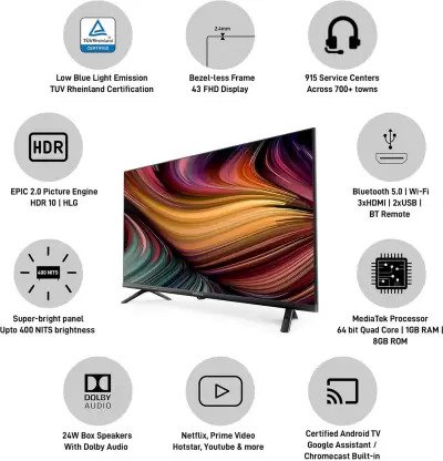 INFINIX X3 TV 32 Inch & 43 Inch | HD LED Smart Android TV, Google ...