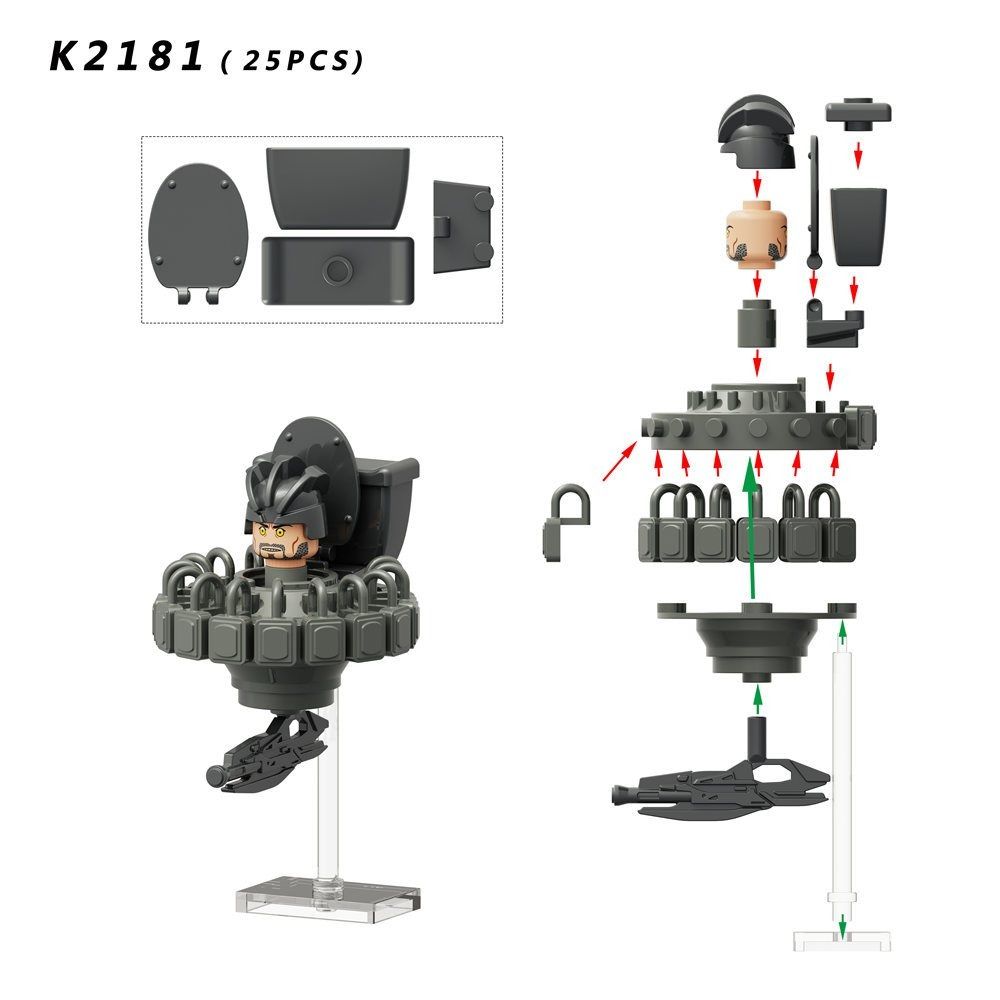 set Role Play Skibidi Toilet Skibidi Toilet Bricks Dolls Titan Clock ...