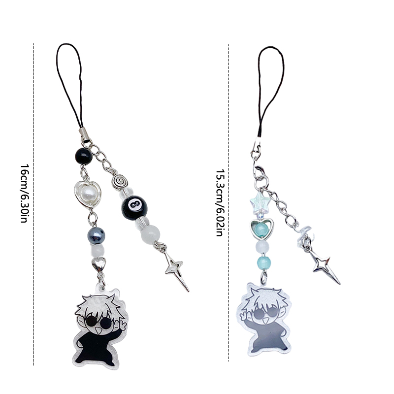 Anime Jujutsu Keychain Cosplay Geto And Gojo Matching Phone Charm ...