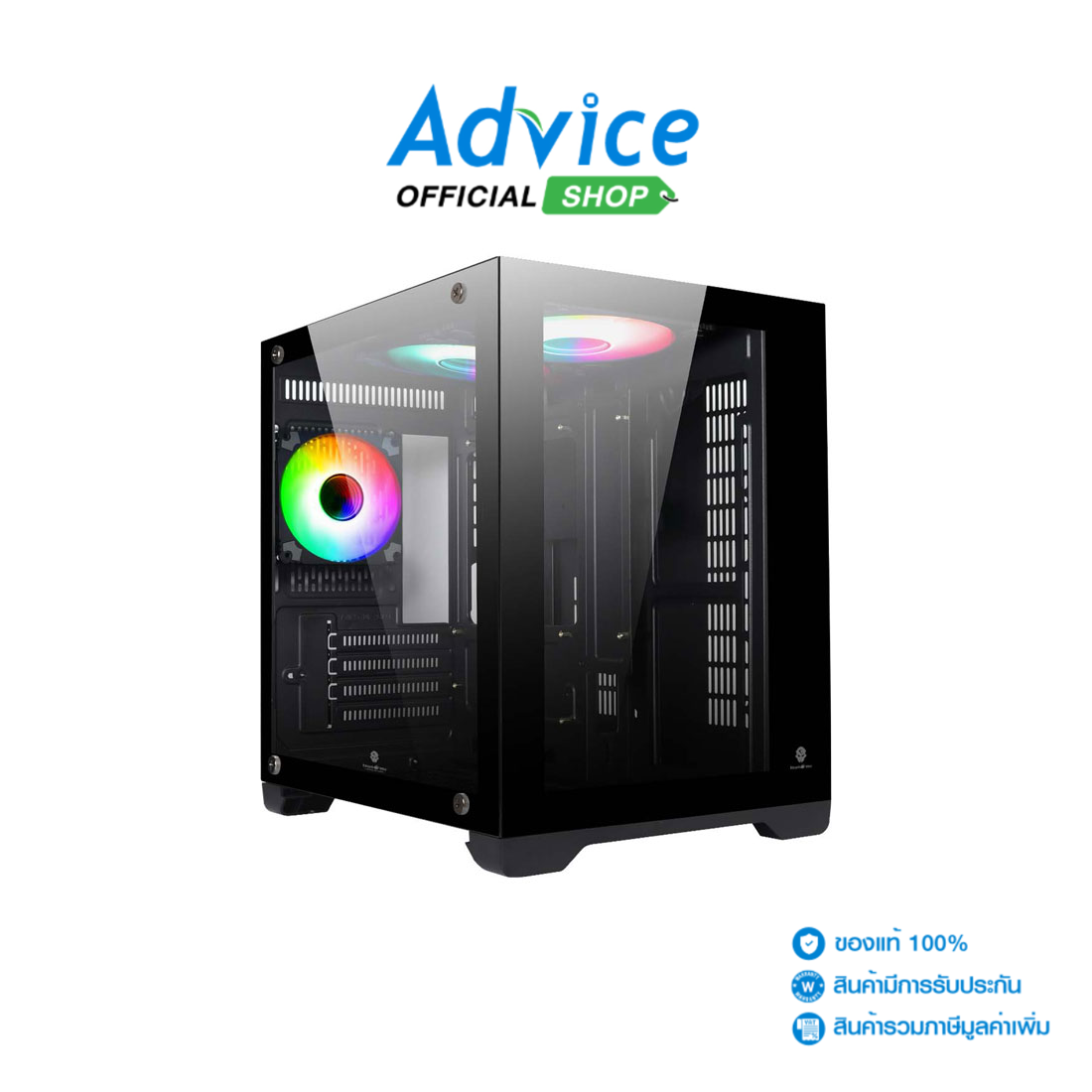 mATX CASE (NP) TSUNAMI MINI VISION 1264*3 KK GAMING (BLACK) | Lazada.co.th