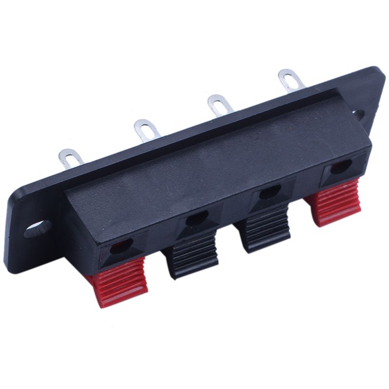 5 Pcs 4 Pins Spring Loaded Push Type Speaker Terminal Board 64x25mm ...