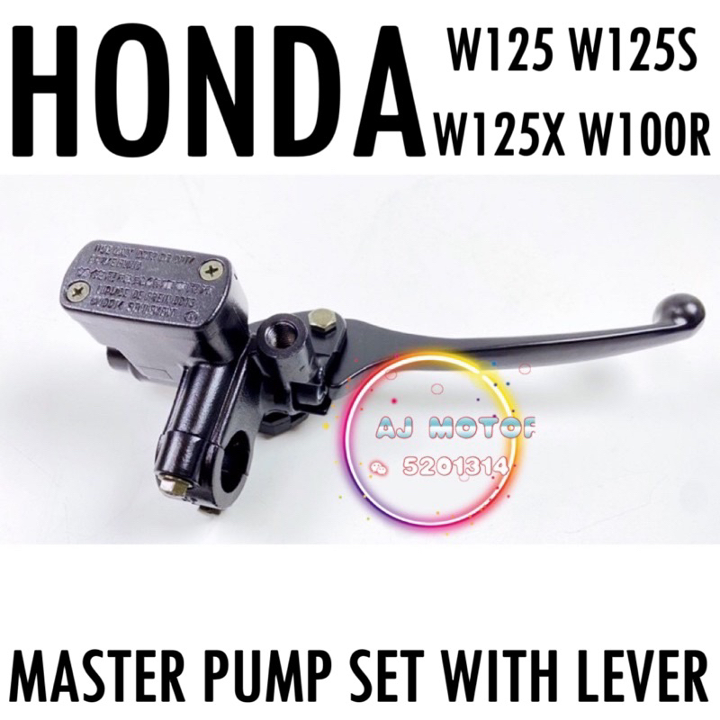 W125 W125X W125S W100R MASTER DISC BRAKE PUMP SET WITH LEVER HONDA ...