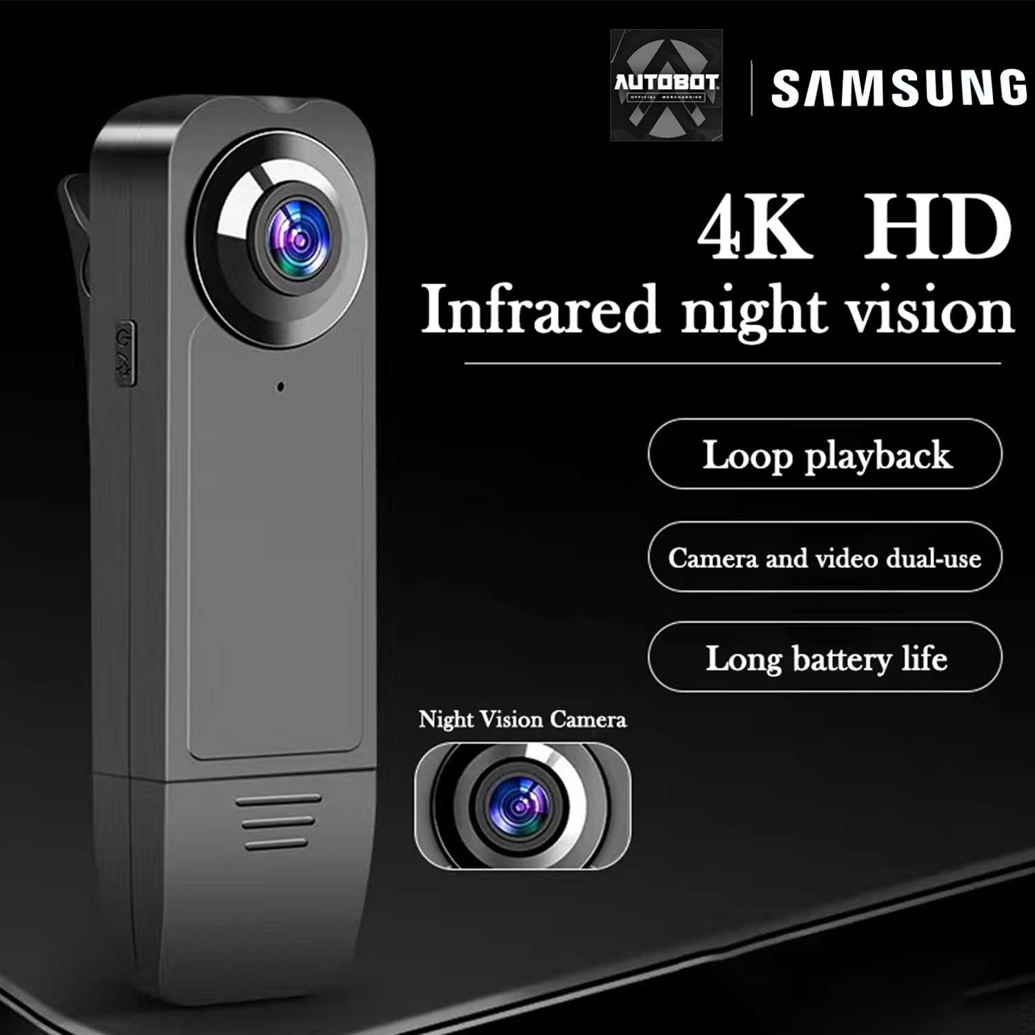 Autobot Samsung Mini camera 1080P HD body camera video recorder action ...