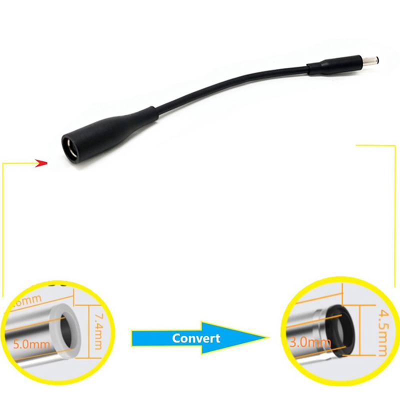 DC Power Cord / Cable Charger Laptop Adapter 7.4*5.0mm Female to 4.5*3 ...