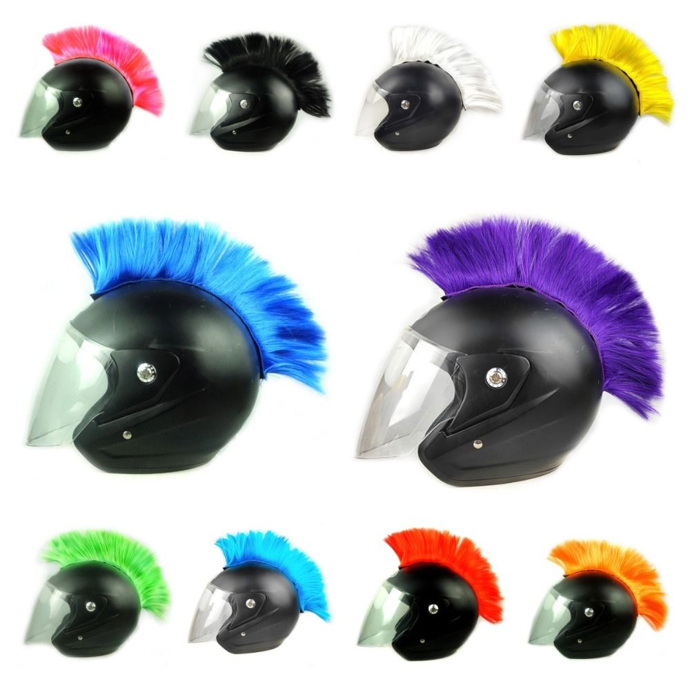 Helmet Accessories Cuttable Mohawk Helmet Wig Sticker Paste Punk ...
