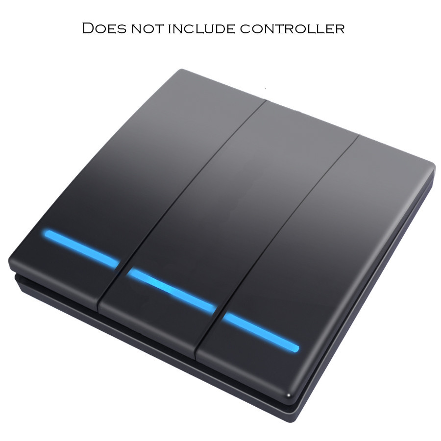 【TopazTrove】1/2/3 gang 433Mhz smart push Light Interruptor RF Wireless ...