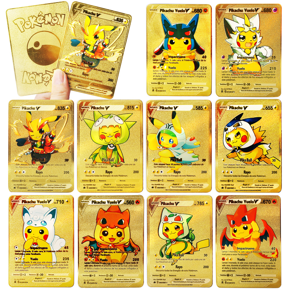 【Yibei Fairy Tale Toy City】Pokemon Metal Card Hard Iron Metal Pokemon ...