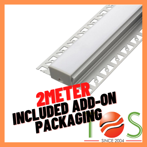 LUMY【0.5M/1M/1.5M/2M】U Shape Recessed LED Light Strip Aluminium Profile ...