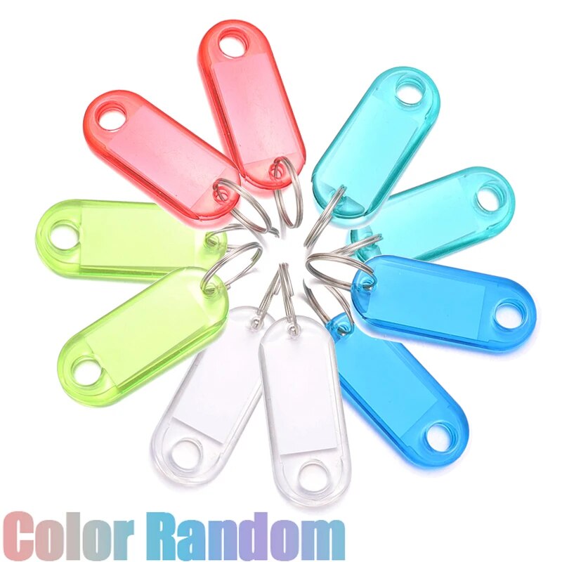 5/20pcs Tough Colorful Plastic Key Tags Label Numbered Name Baggage Tag ...