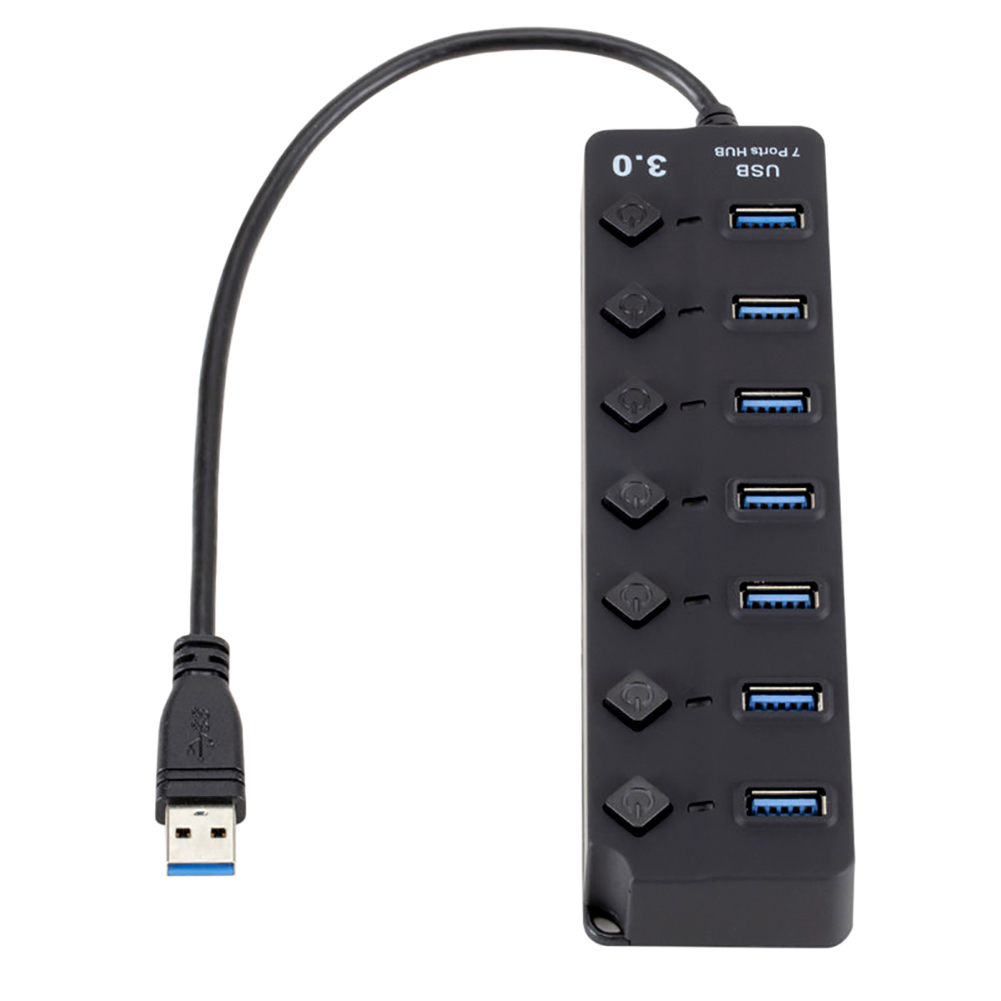 【The Timber Loft】7 Ports USB HUB Speed USB 3.0 Hub Splitter With ON/OFF ...