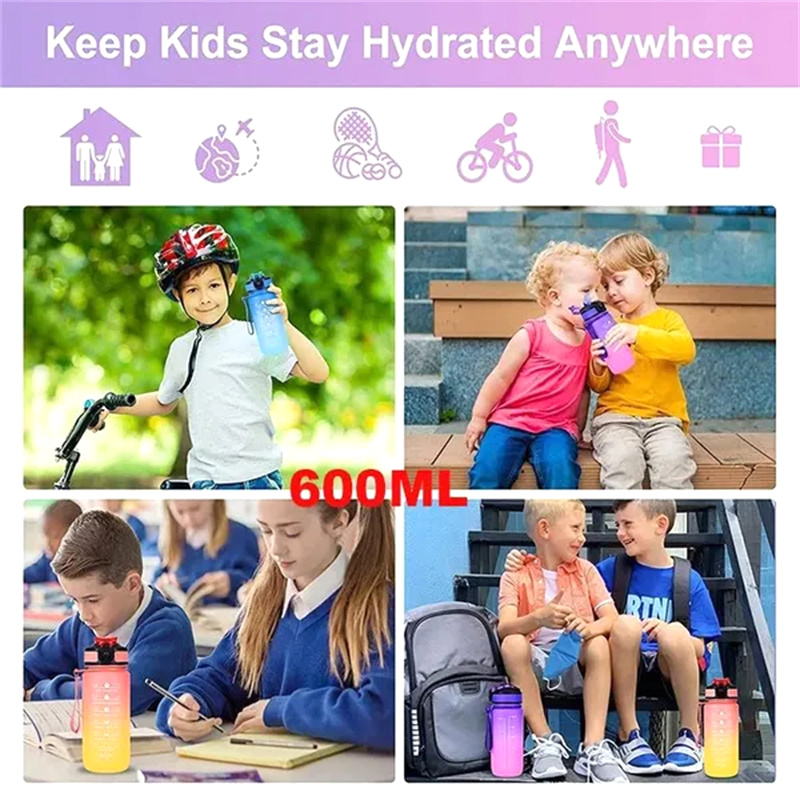 1000ML Bounce Kettle Gradual Change Color Water Bottle Portable ...