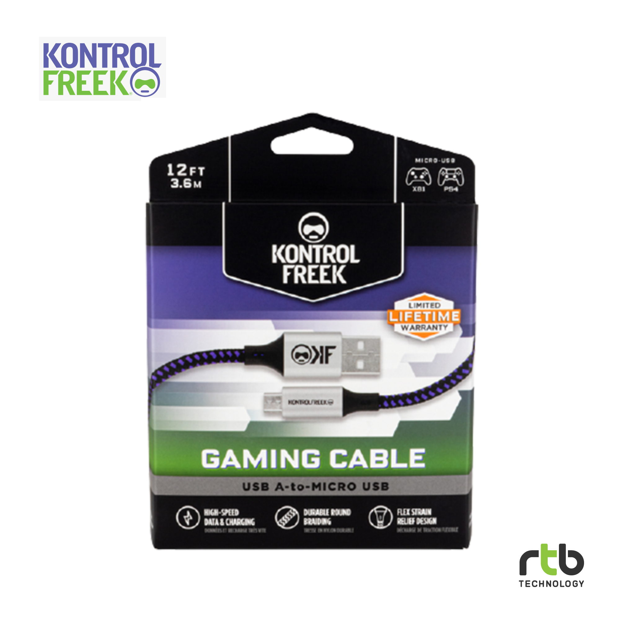 KontrolFreek สาย Gaming Cable USB A-Micro - RTB - ThaiPick