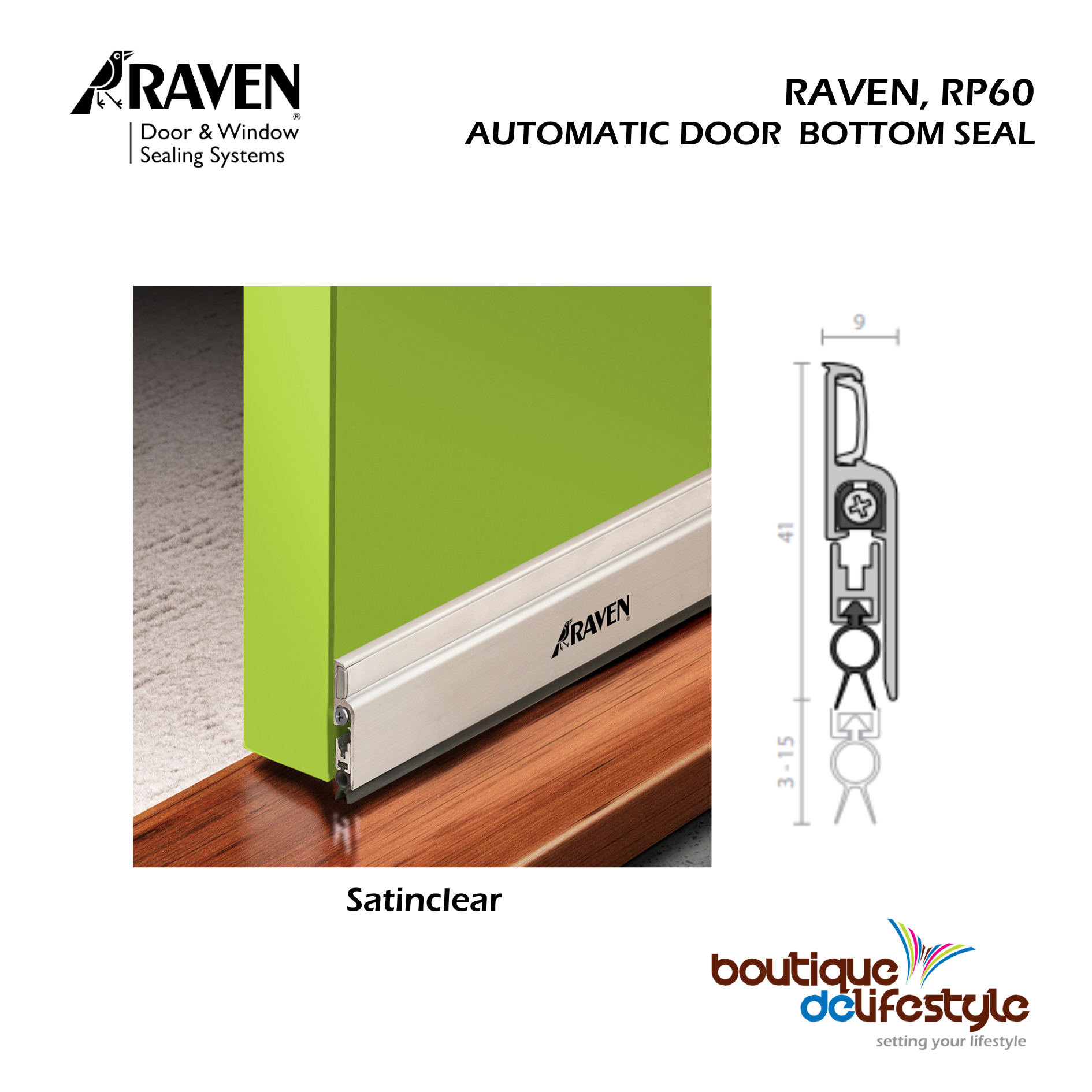 Raven, Automatic Door Bottom Seal, RP60 | Lazada Singapore