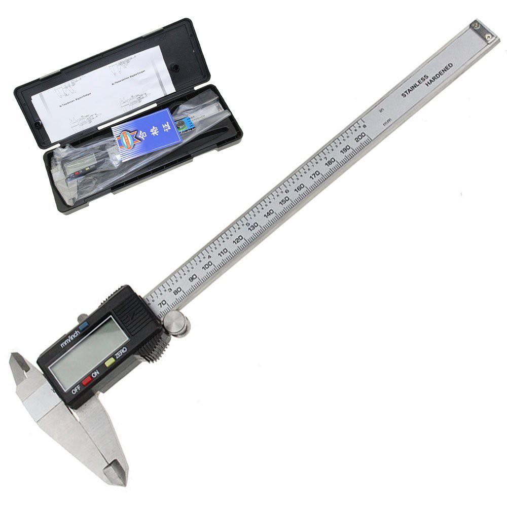 200MM / 8 INCH DIGITAL VERNIER HARDENED STAINLESS STEEL CALIPER WITH ...