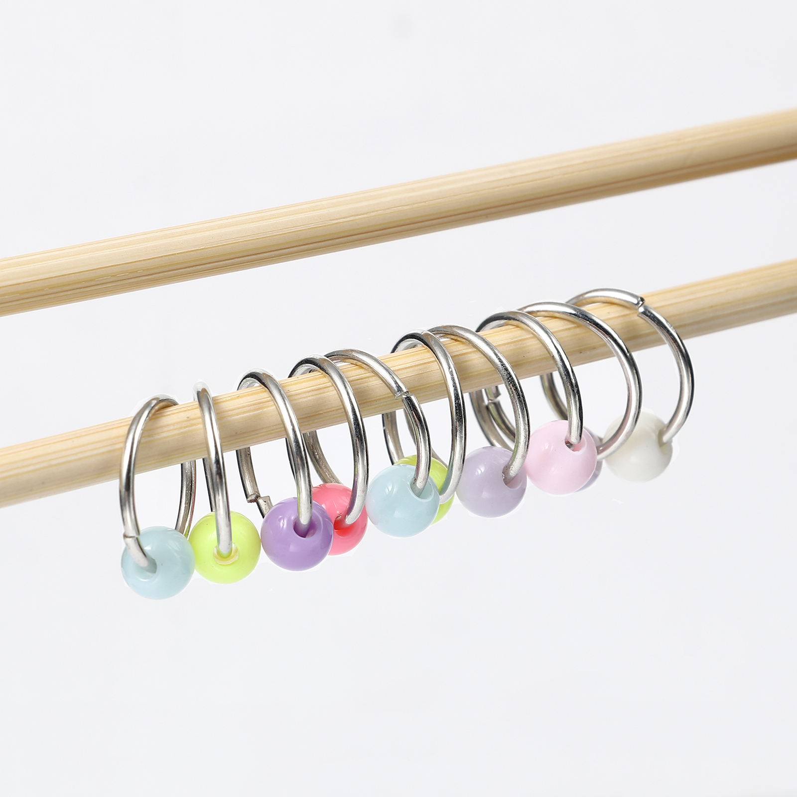 6/10 Pcs Circle Ring Knitting Stitch Markers At Color Locking Latch ...