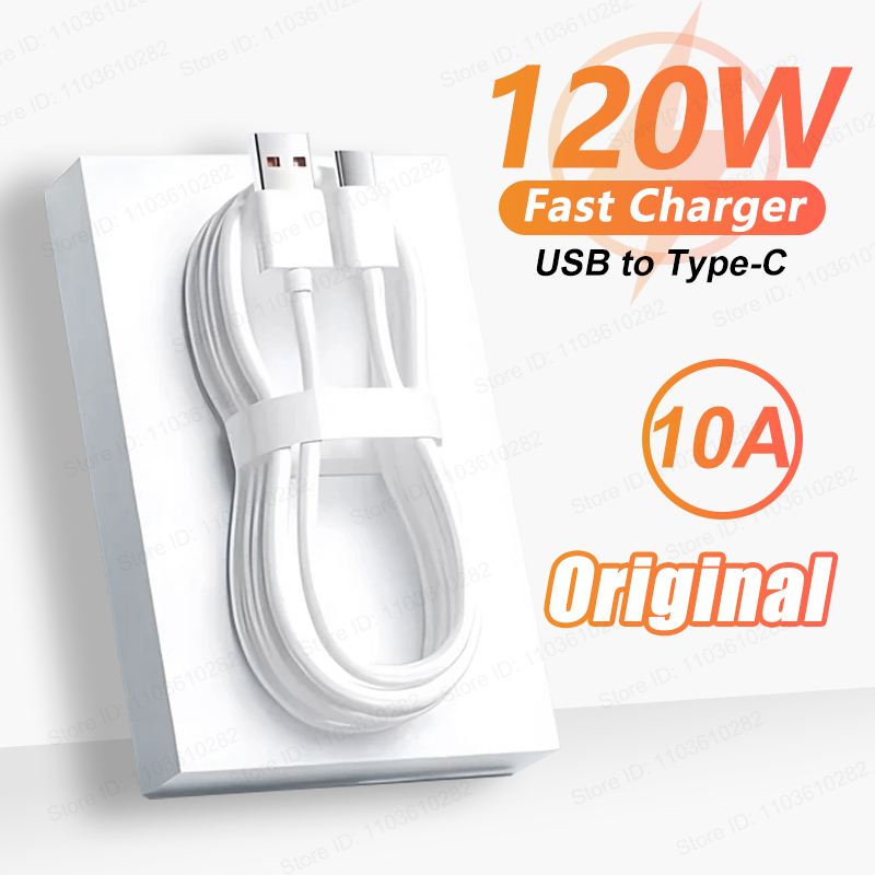 Original 120W 10A USB to Type C Cable For Xiaomi Redmi 14 10 9 8 Fast ...